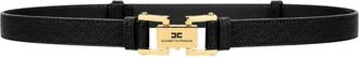 Elisabetta Franchi Ceinture fine &agrave; plaque logo - Femme - Accessoires - Noir - Taille: 2XS