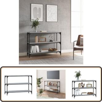 vidaXL Vidaxl - Bücherregal Grau Sonoma 100x33x70,5 cm Holzwerkstoff und Stahl - Bucherregal - Industrielles Deko - Regal Grau - Aufbewahrungssystem