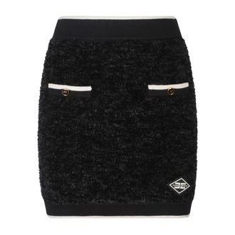 Elisabetta Franchi Rock mit Logo-Detail - - Skirts - Damen - Schwarzk - S