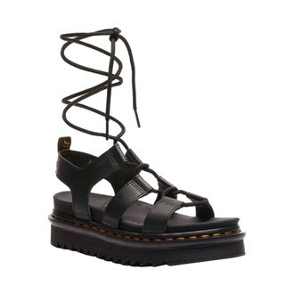 Dr. Martens Femme, Chaussures, Noir, Taille: 40 EU Sandales Noires Basses