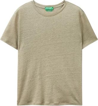 Benetton Undercolors of Benetton T- Shirt 3kgqd106u, Vert Militaire 0W9, Large Femme