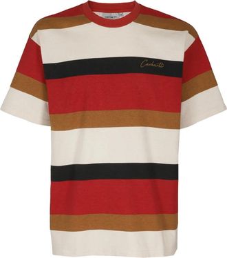 Carhartt Work in Progress Homme, Tops, Multicolore, Taille: M T-shirt Crouser en Coton Bio &agrave; Rayures