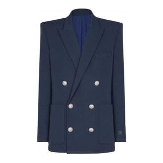 Balmain Grain de poudre Blazer - - Jackets - Herren - Blau - XS