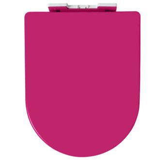 Generic Klodeckel D-Form WC Sitz, Toilettendeckel mit Absenkautomatik und Quick-Release Funktion, Klodeckel aus Dickes Polypropylen, Einfache Montage und Rein