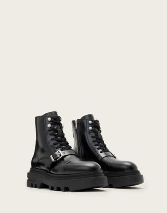 AllSaints Astrid - Bottines - Noir brillant