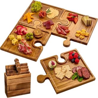 Generic Charcuteriebrett,Multifunktionale Servierschale F&uuml;r Lebensmittel Und Lebensmittel - Schneidebrett F&uuml;r Charcuterie In Der K&uuml;che - Hausheizung Familienf