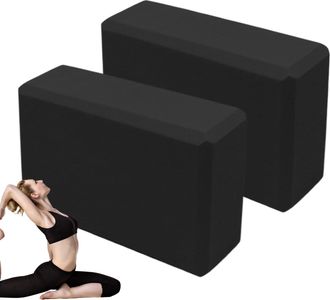 Generico Yoga-Ziegel: &Uuml;bungsbl&ouml;cke f&uuml;r das Training | 2 Dehnbl&ouml;cke, Keilliege, rutschfestes Trainingswerkzeug, hei&szlig;es Yoga, Fitnessstudio, PRINP