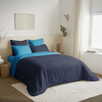 Univers D&eacute;cor Univers Decor - Pack complet 6 pi&egrave;ces Marine/Turquoise r&eacute;versible housse de couette pour lit 180 x 200 cm King size