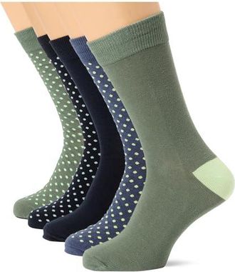 Jack & Jones Jacdave Socks Lot de 5 Paires de Chaussettes, Vintage Indigo/Pack : Laurel Wreath-Navy Blazer-Navy Blazer-Laurel Wreath, Taille Unique Homme