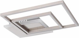 Globo Lighting Led Deckenleuchte eckig Designleuchte Metall Deckenlampe Modern, 30W 1820Lm warmweiß, LxBxH 37x37x5,5 cm