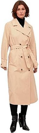 Vila Vila Vimersin Long Trench - Noos Manteau, Beige, 38 Femme