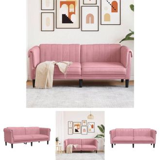 vidaXL The Living Store Sofa 2-Sitzer Rosa Samt - Sofas