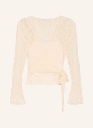 Oh April Oh April Wickelbluse Sylva Aus Spitze weiss