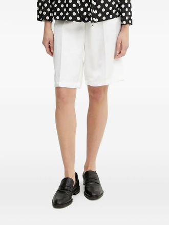 BOSS short en lin à taille élastiquée - Blanc