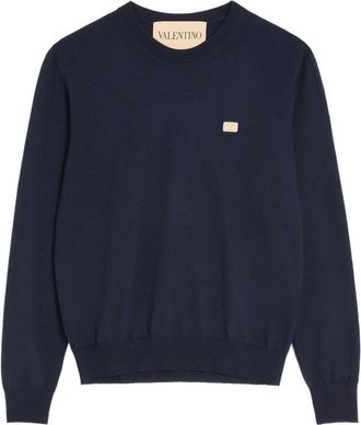 Valentino Wool Jumper With VLogo Patch