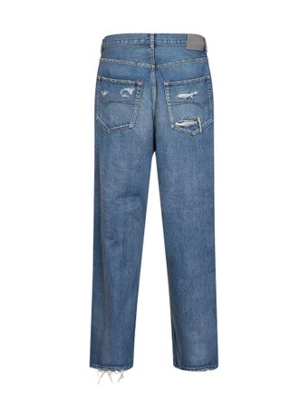 Balenciaga Mens Baggy Jeans Dark Blue Cotton