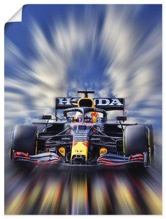 Artland Wanddeko Poster & Kunstdrucke Wandposter 45x60 cm Hochformat Max Verstappen Weltmeister Formel 1 Auto Rennen Sport U3UH