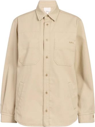 A.P.C. A.p.c., Homme, Vestes, Beige, Taille: M Chemise Japonais