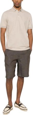 Canali Homme, Tops, Beige, Taille: 2XL Polo MC