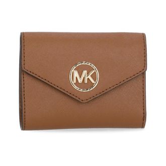 Michael Kors Femme, Accessoires, Brun, Taille: ONE Size Portefeuille en cuir Saffiano avec rabat