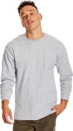 Hanes Lot de 2 t-Shirts à Manches Longues pour Homme, Acier léger., M