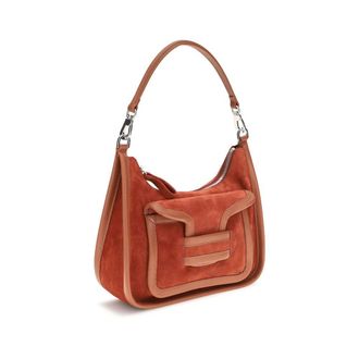 Pierre Hardy Suede and Calf Leather Shoulder Bag - Brown