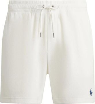 Ralph Lauren Homme, Shorts, Blanc, Taille: S Short &agrave; cordon de serrage en tissu &eacute;ponge 15,24 cm