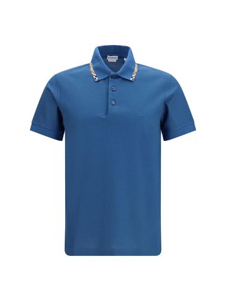 Burberry Mens Polo Shirt Cotton Officers Blue T-shirts And Polos