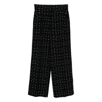 Karl Lagerfeld Boucl&eacute; Stoffhose - - Trousers - Damen - Schwarzk - S