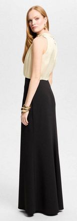 Swing Abendkleid - Abendkleid in Color-Blocking Optik Taillierter Schnitt mit flie&szlig;endem Rockteil