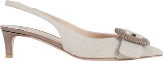Roberto Festa Milano Femme, Chaussures, Beige, Taille: 37 1/2 EU Vega Woven-detail Pump