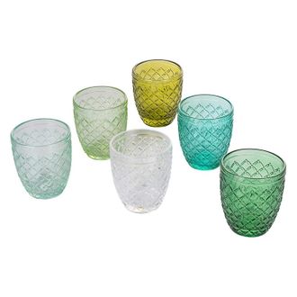 Villa D'Este Home Tivoli 5911619 Castle Greenery Wasserglas, 325ml Kapazit&auml;t, 6 St&uuml;ck