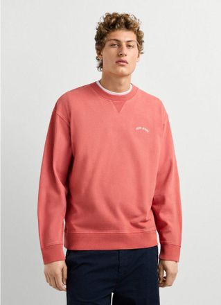Pepe Jeans London Sweatshirt JOHN CREW mit Rippeinsatz am Rundhals, Logoschriftzug