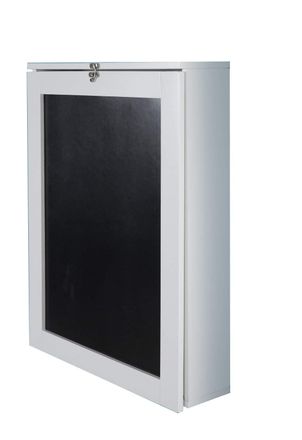 Phoenix 805106WE Schreibtisch York zur Fixierung an der Wand, EIN/ausklappbar mit viel Stauraum und Ablagef&auml;cher und Tafelfront, BxHxT 75.5x149x60cm, wei&szlig;