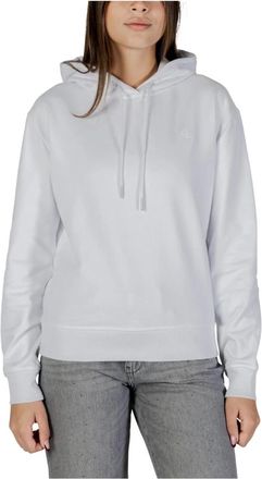 Calvin Klein Jeans Femme, Sweatshirts et sweats &agrave; capuche, Blanc, Taille: 44 FR LS Archive Terry Sweat &agrave; capuche