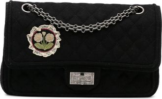 Chanel Hobo Bags - Reissue Wool Shoulder Bag - Gr. unisize - in Schwarz - f&uuml;r Damen