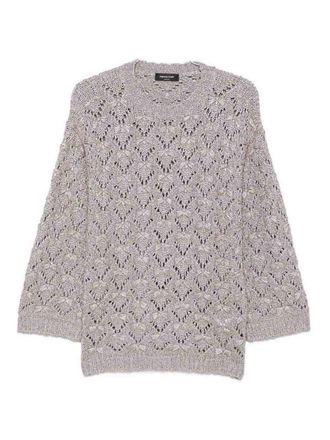 Fabiana Filippi Pull Col Rond - Gris Clair