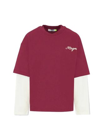 Msgm Cotton Jersey T-Shirt - Red