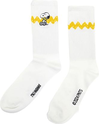 Bavarian Caps Unisex Peanuts: Snoopy Socken, wei&szlig;, 41|42|43|44|45|46