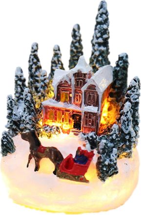 Generico Weihnachtsdekoration - Mini-Weihnachtsh&auml;user, 6 cm, niedlicher Ausstellungsst&auml;nder in Cartoonform, bunte Feiertage, Sammlerst&uuml;ck f&uuml;r Familie, Freunde,