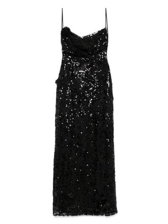 Coperni x Disney robe longue à sequins - Noir