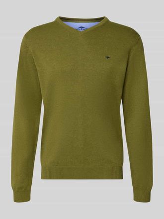 Fynch-Hatton Strickpullover mit Label-Strickerei