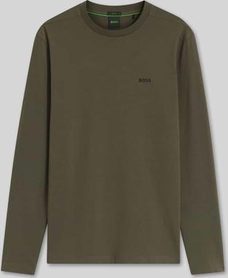 HUGO BOSS Regular Fit Langarmshirt aus Baumwoll-Mix Modell Tee Long