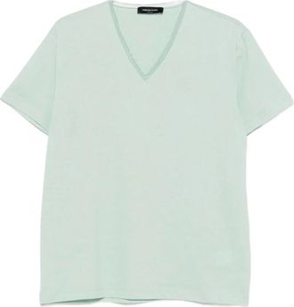 Fabiana Filippi Femme, Tops, Vert, Taille: 40 FR T-shirt &agrave; col en V