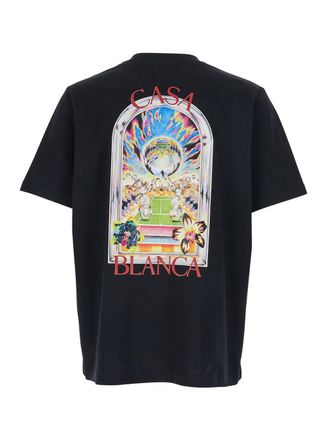 Casablanca Mens T-Shirt Black Cotton T-Shirts And Polos