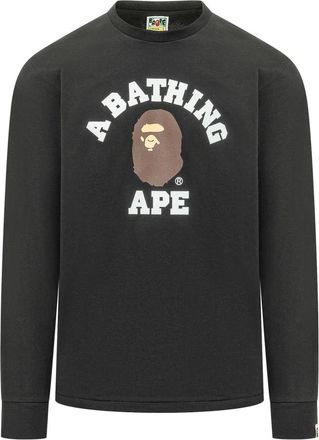A Bathing Ape A Bathing Ape, Homme, Tops, Noir, Taille: XL College LS Tee