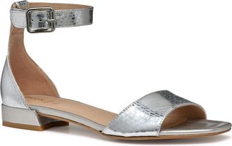 Geox Damen D New ERAKLIA 15 B Slide Sandal, Silver, 36.5 EU