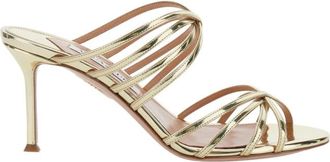 Aquazzura Femme, Chaussures, Jaune, Taille: 38 EU Tell Me Mule 75