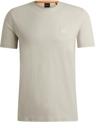HUGO BOSS Homme, Tops, Beige, Taille: M T-shirt d&eacute;contract&eacute; avec patch logo