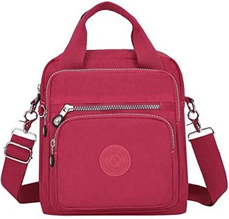 Generic Sac à bandoulière multifonctionnel décontracté pour femme, sac à bandoulière réglable, sacs à main pour femmes, sacs à bandoulière, rose vif, Taille u